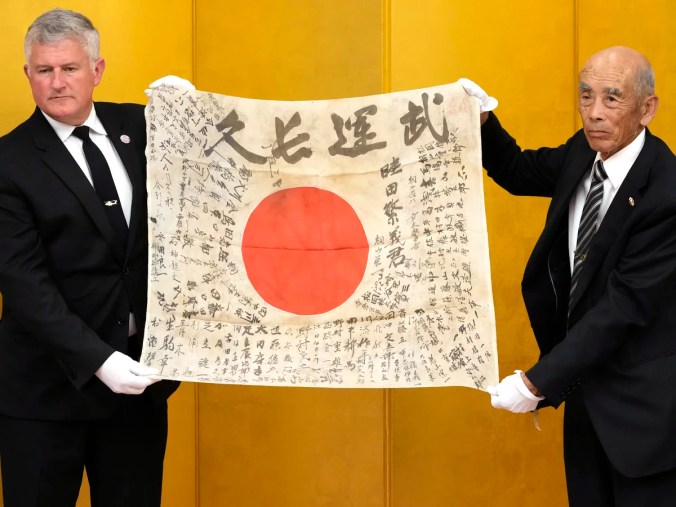 JAPANESE GOOD LUCK FLAG CEREMONIAL REUNION IN TOKYO | THE COASTAL CRONE